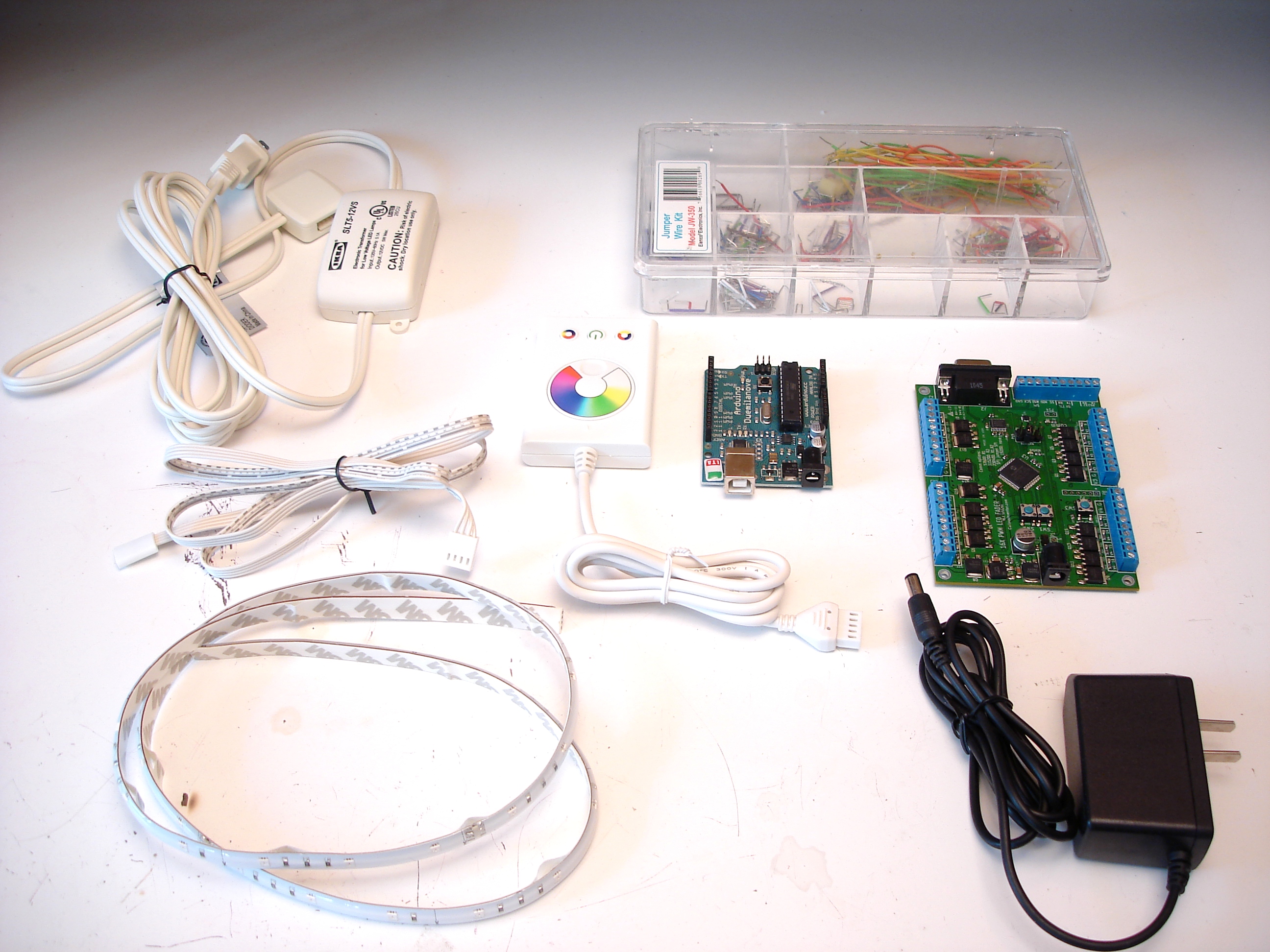 Control Ikea Dioder LED Strip With Arduino + 16X PWM LED Fader Board | Trybotics